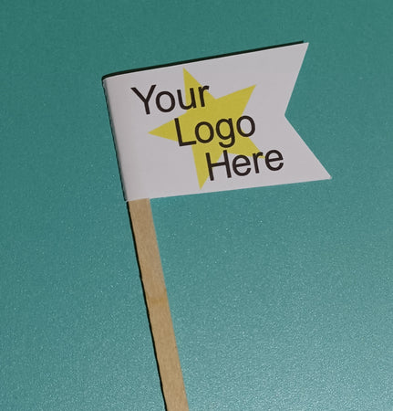 Own logo large flags personalised with your logo – Paper Jackdaw